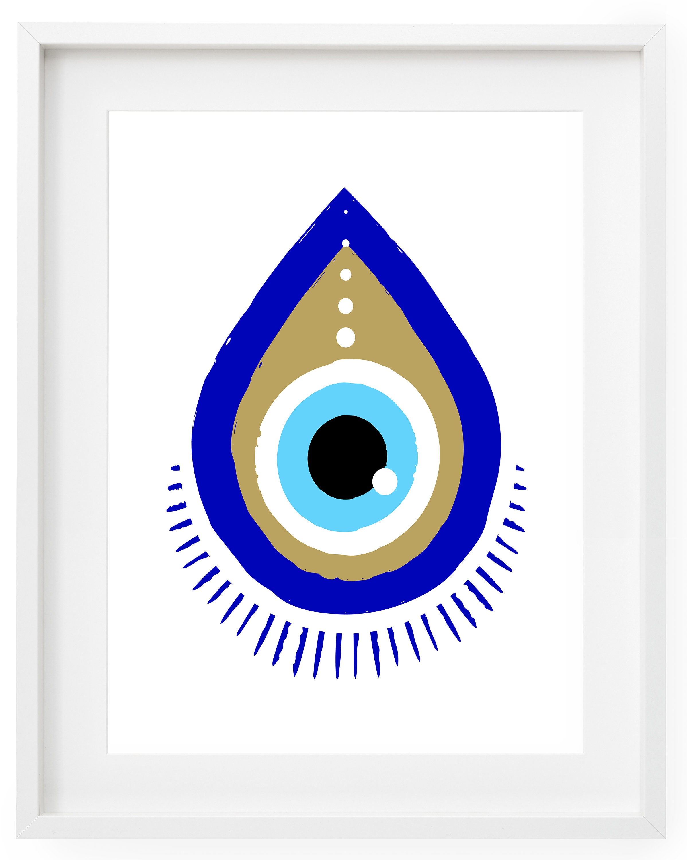Teardrop Evil Eye Printable DIGITAL DOWNLOAD, Evil Eye Wall Art, Nazar ...