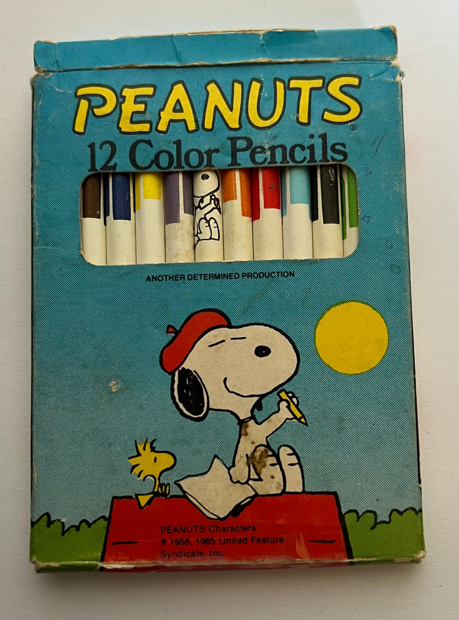Vintage Peanuts 12 Color Pencils | Snoopy Woodstock Color Pencils ...