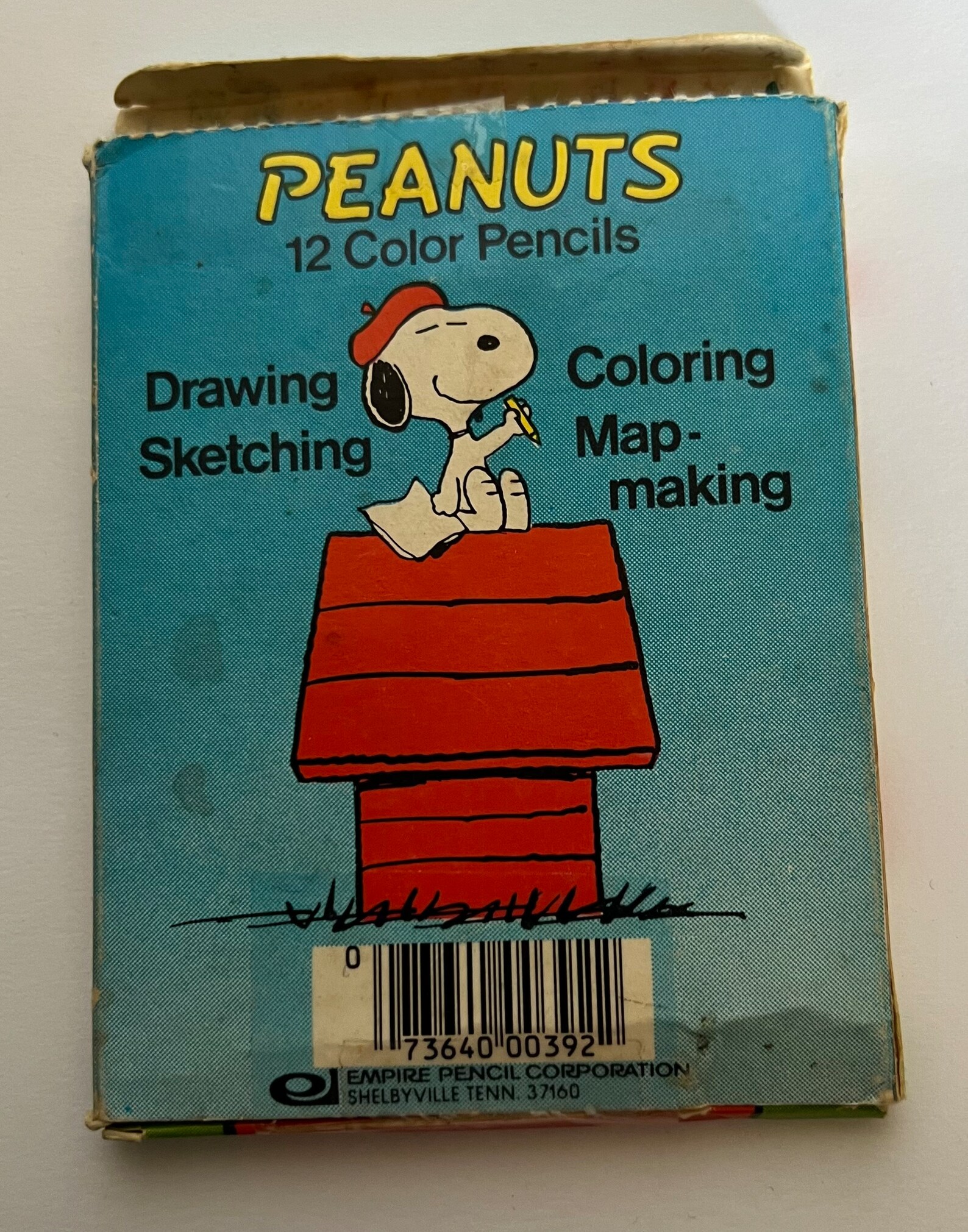 Vintage Peanuts 12 Color Pencils Snoopy Woodstock Color Pencils ...