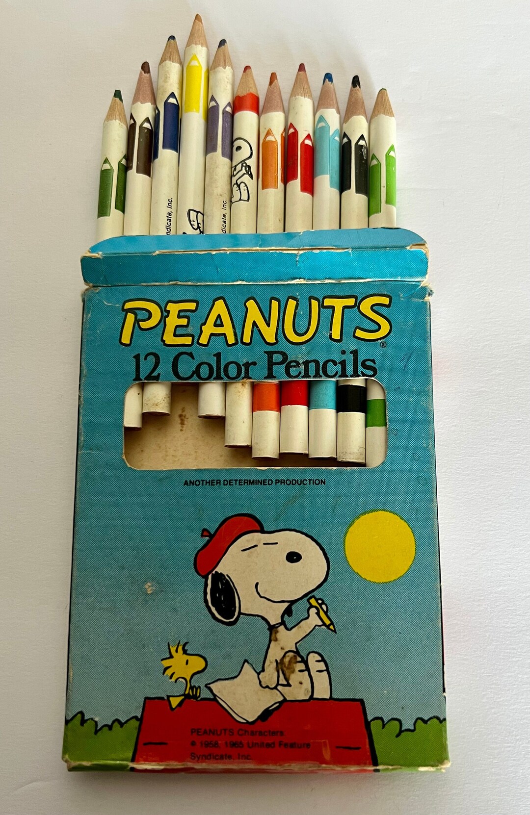 Vintage Peanuts 12 Color Pencils | Snoopy Woodstock Color Pencils ...