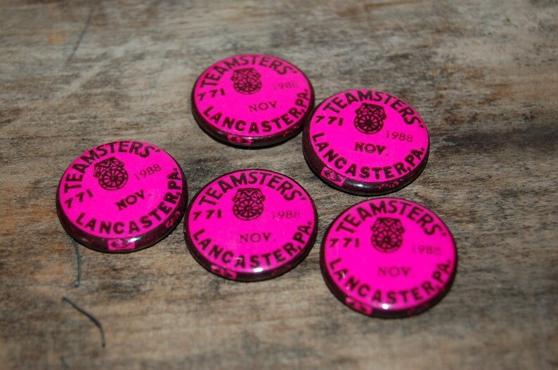 10 Vintage Teamsters Pins | Teamster Button | Lancaster Pennsylvania ...