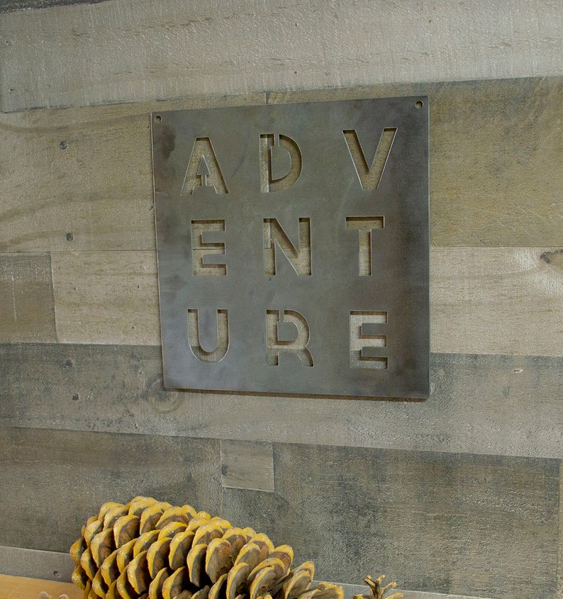 Adventure Metal Sign Steel Wall Plaque Cabin Decor | Etsy