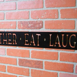 Gather Eat Laugh Kitchen Metal Sign Farmhouse Decor Dining - Etsy