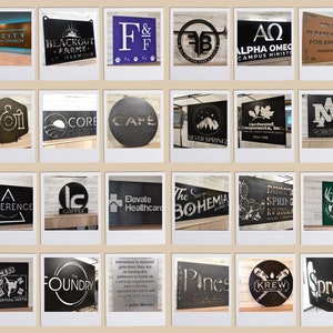Custom Metal Logo Sign: Personalized Business or Home Decor - Etsy