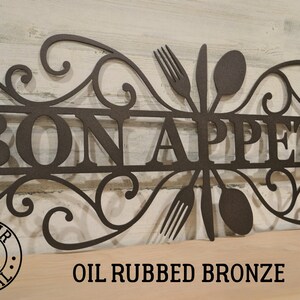 Bon Appetit Metal Sign, Kitchen Wall Decor, Mothers Day Gift, Dining ...