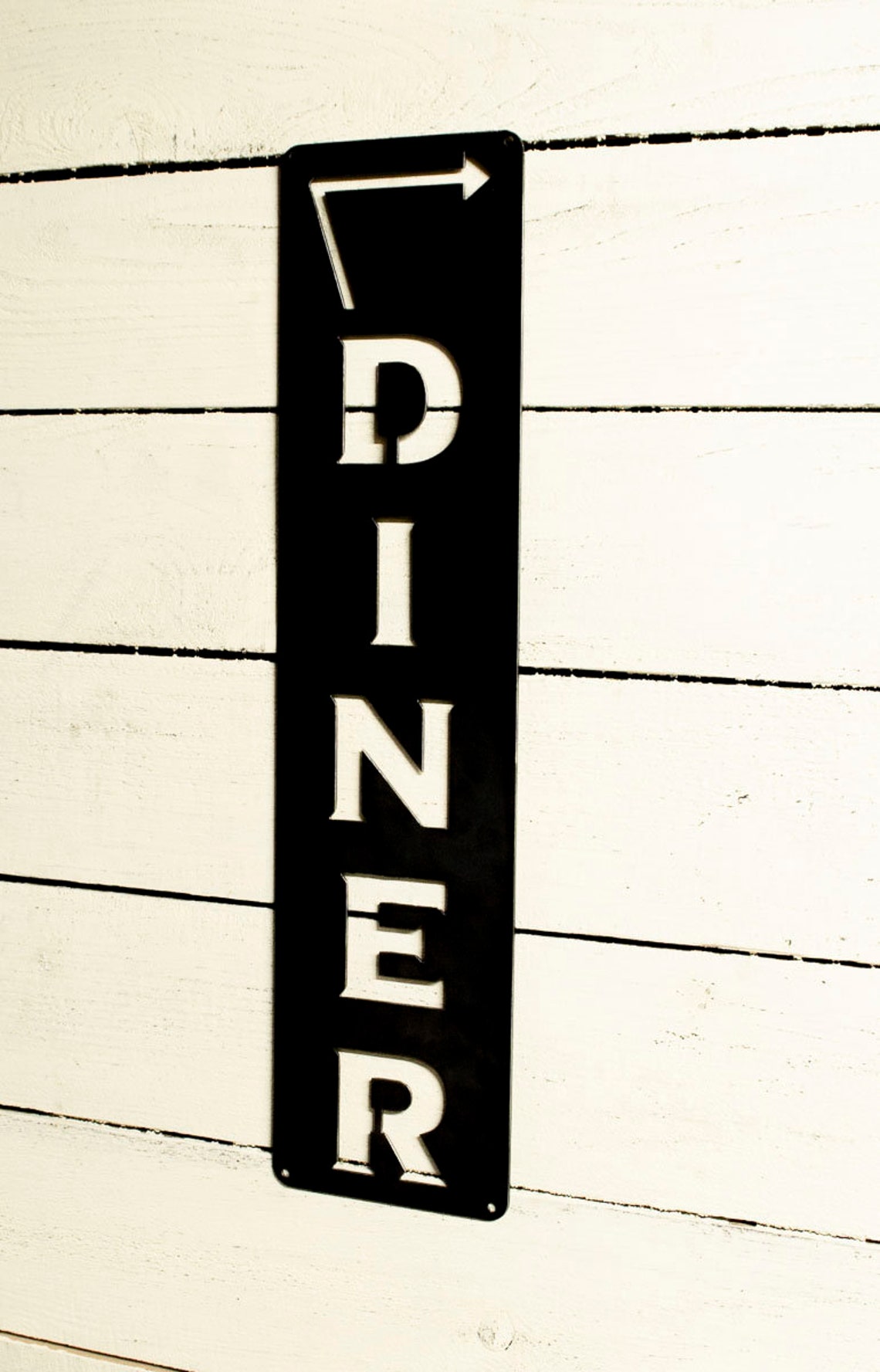 Diner Vertical Sign Arrow Metal Sign Left or Right Facing - Etsy