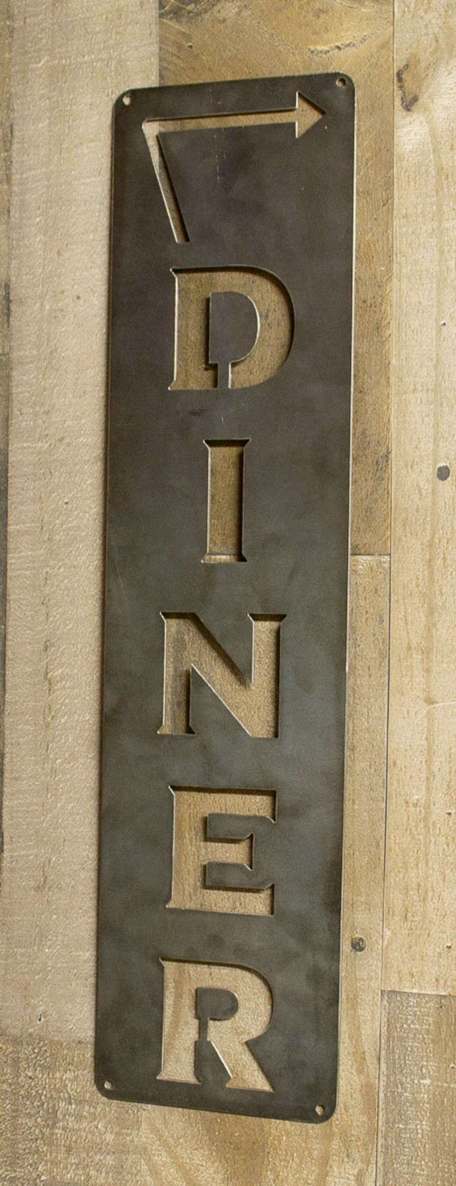 Diner Vertical Sign Arrow Metal Sign Left or Right Facing - Etsy