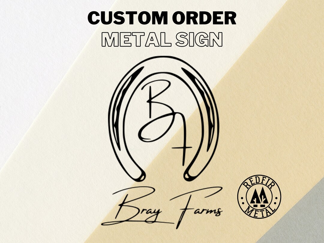 Custom Metal Logo Sign: Personalized Business or Home Decor (48" Height ...
