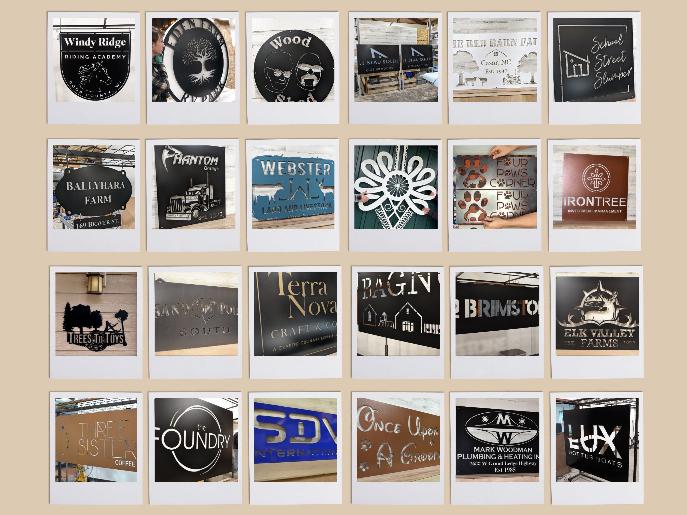 Custom Metal Business Logo Sign: Wall Mounted Steel Plaque - Etsy