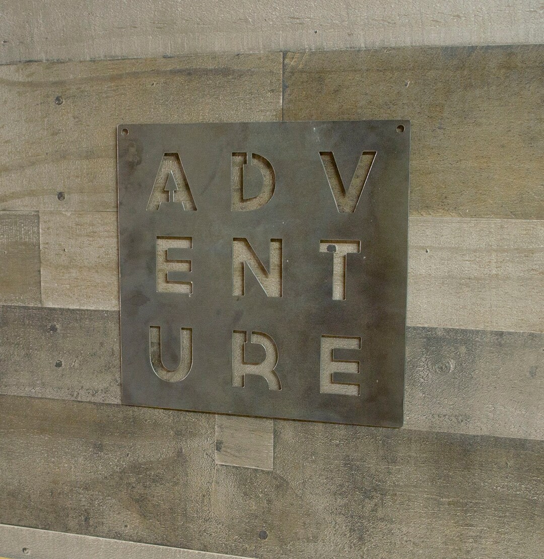Adventure Metal Sign Steel Wall Plaque Cabin Decor - Etsy