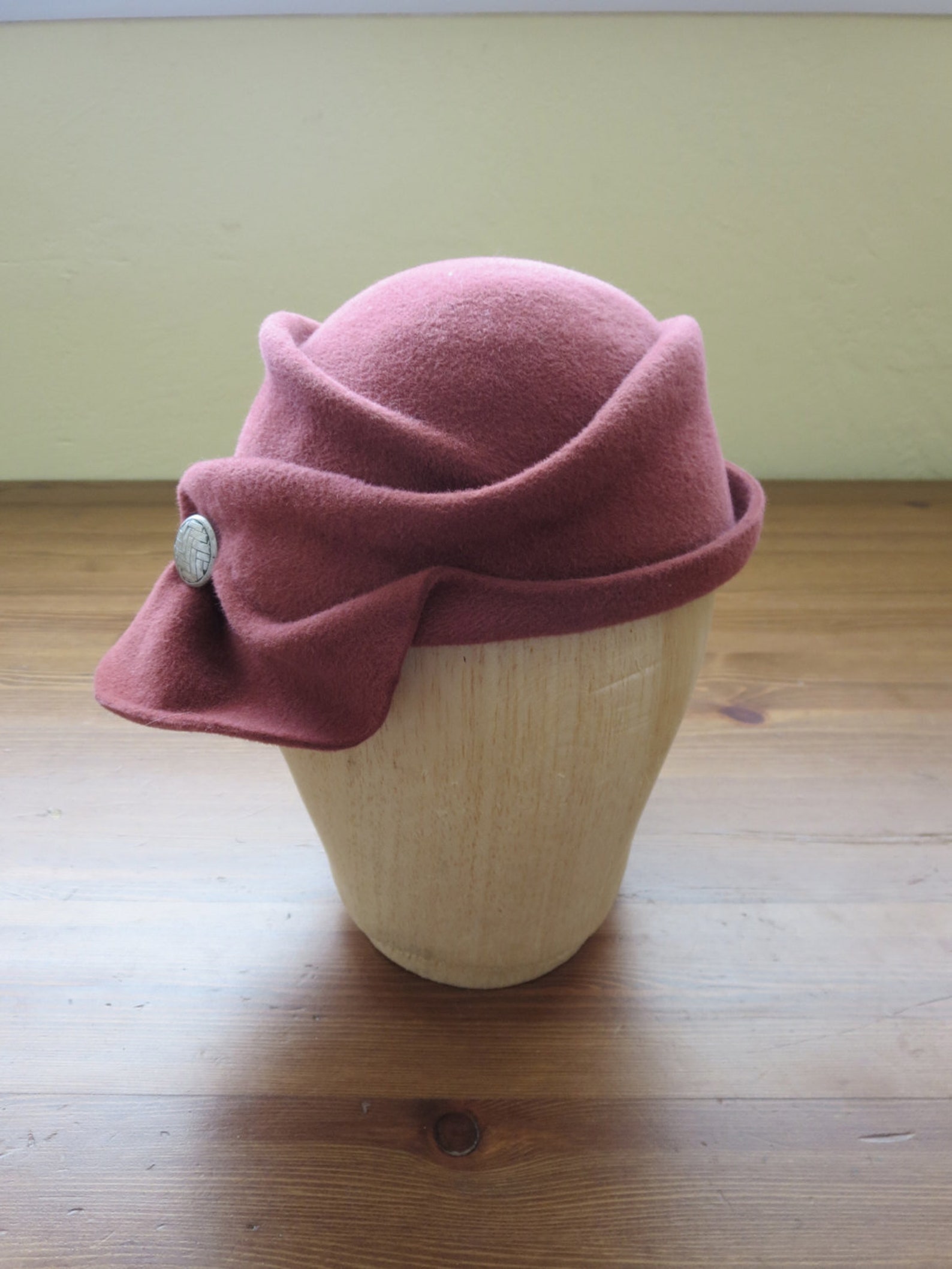 Hand-blocked Freeform Women's Hat in Terra Cotta Fur Felt - Etsy