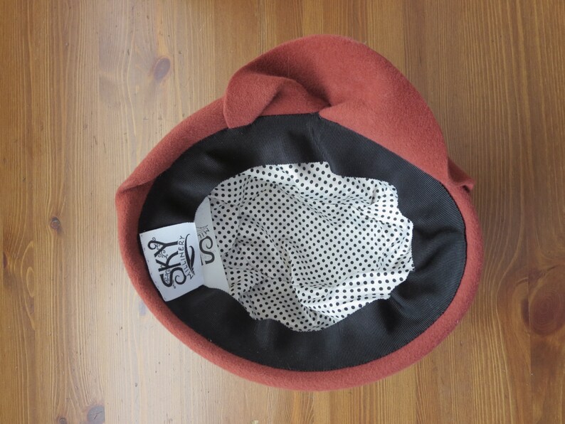 Hand-blocked Freeform Women's Hat in Terra Cotta Fur Felt - Etsy