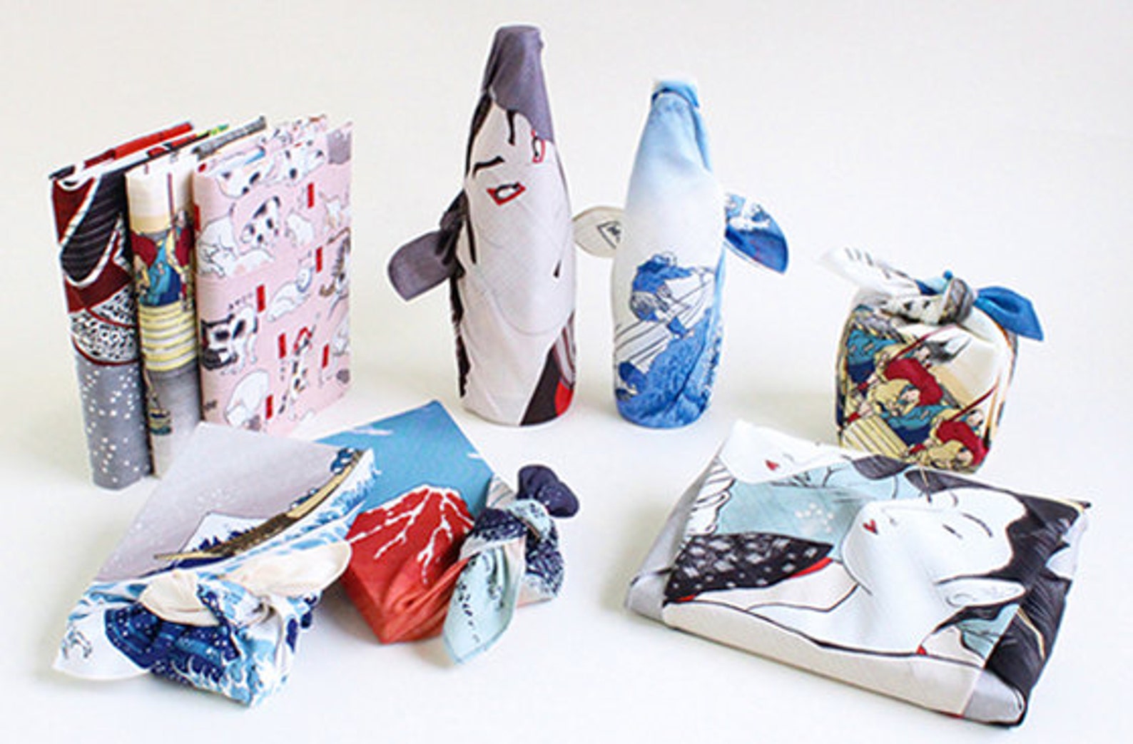 19 Furoshiki Ukiyoe Red Fuji Hokusai Katsushika Navy - Etsy