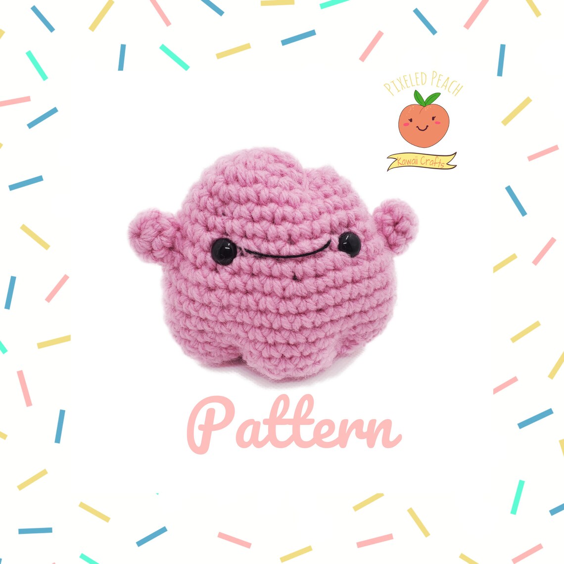 Chibi Ditto Amigurumi Pattern Pokemon crochet pattern | Etsy