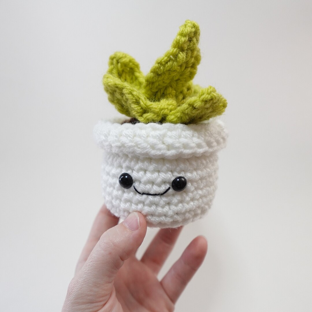 Smiling Succulent Planter Pot, Faux Plant Pot - Etsy