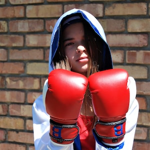 Youth Boxing Fighter's Complete Attire: Robe, Shorts, and Gloves Set - Etsy