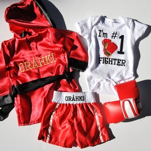 The Ultimate Baby Boxing Fighter Set: Personalized Gloves, Robe, Shorts ...