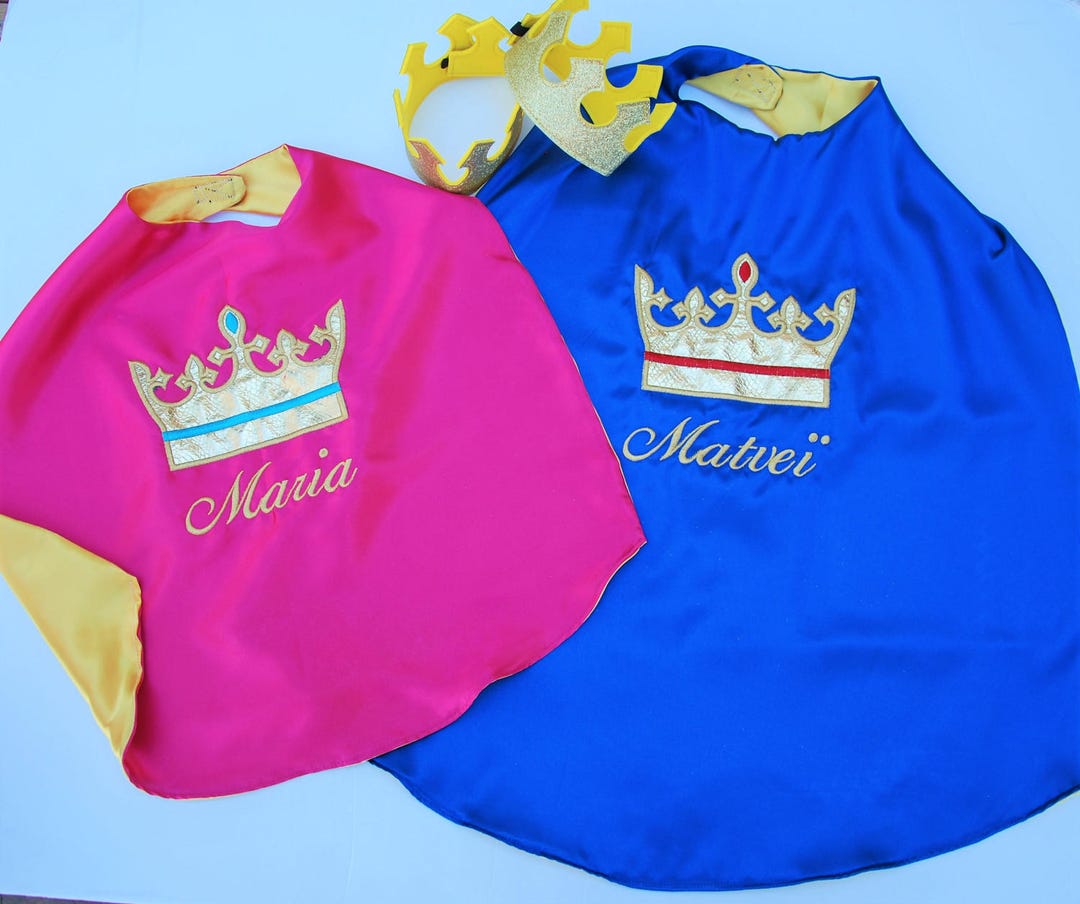 Kids Royal Set/ King Cape/ Queen Cape/ Crown - Etsy