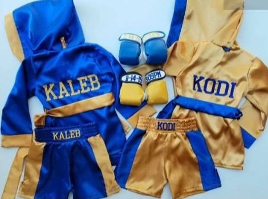 Baby Boxing Set ROBE Personalizedshorts Personalized and - Etsy
