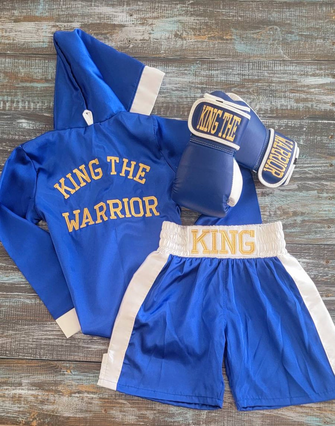 Personalized Adult Boxing Set: Robe, Shorts, and Gloves - Etsy