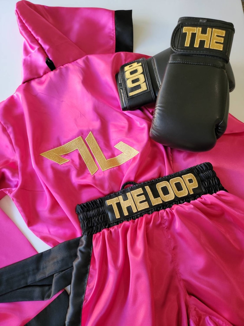 Personalized Adult Boxing Set: Robe, Shorts, and Gloves for the ...
