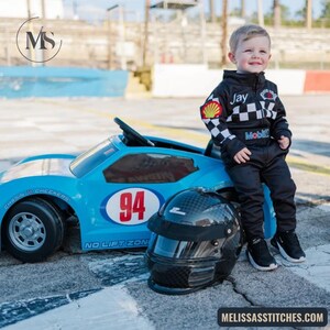 Kids Racing Suit Costume – Baby Driver Race Suit, Personalized Pilot ...