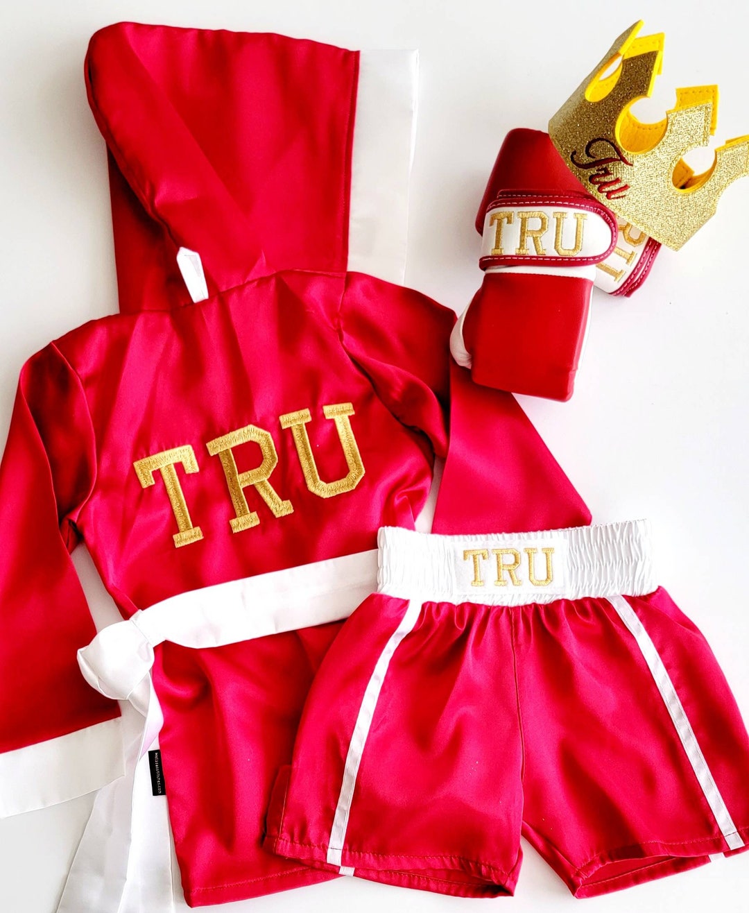 Royal Baby Boxing Set: Personalized Robe, Shorts, Gloves, and Crown - Etsy