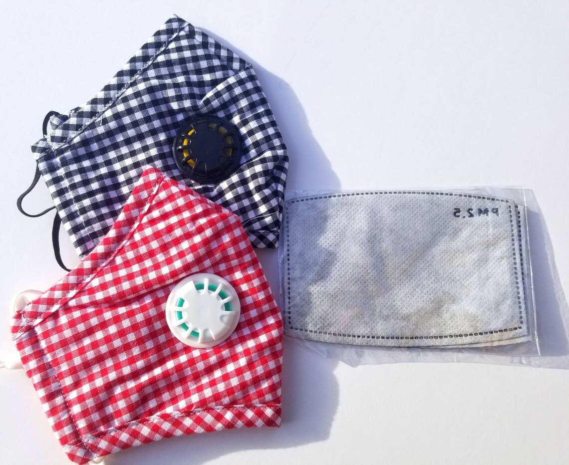 Fashionable Adult Face Mask/ Dust Mask With Pockets and Valve - Etsy