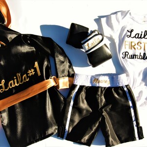 The Ultimate Baby Boxing Fighter Set: Personalized Gloves, Robe, Shorts ...