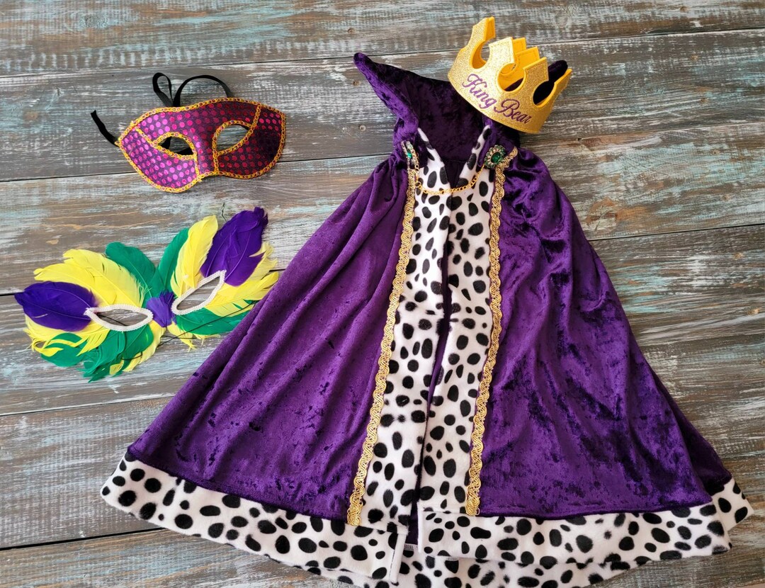 Kids/baby Mardi Gras King/ Royal Cape, Prince Cape/king Halloween Cape ...
