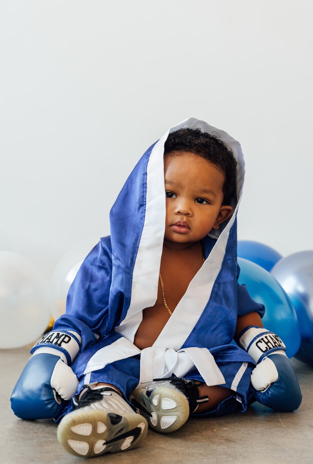 Personalized Baby Boxing Set: Robe, Shorts, and Wearable Gloves - Etsy