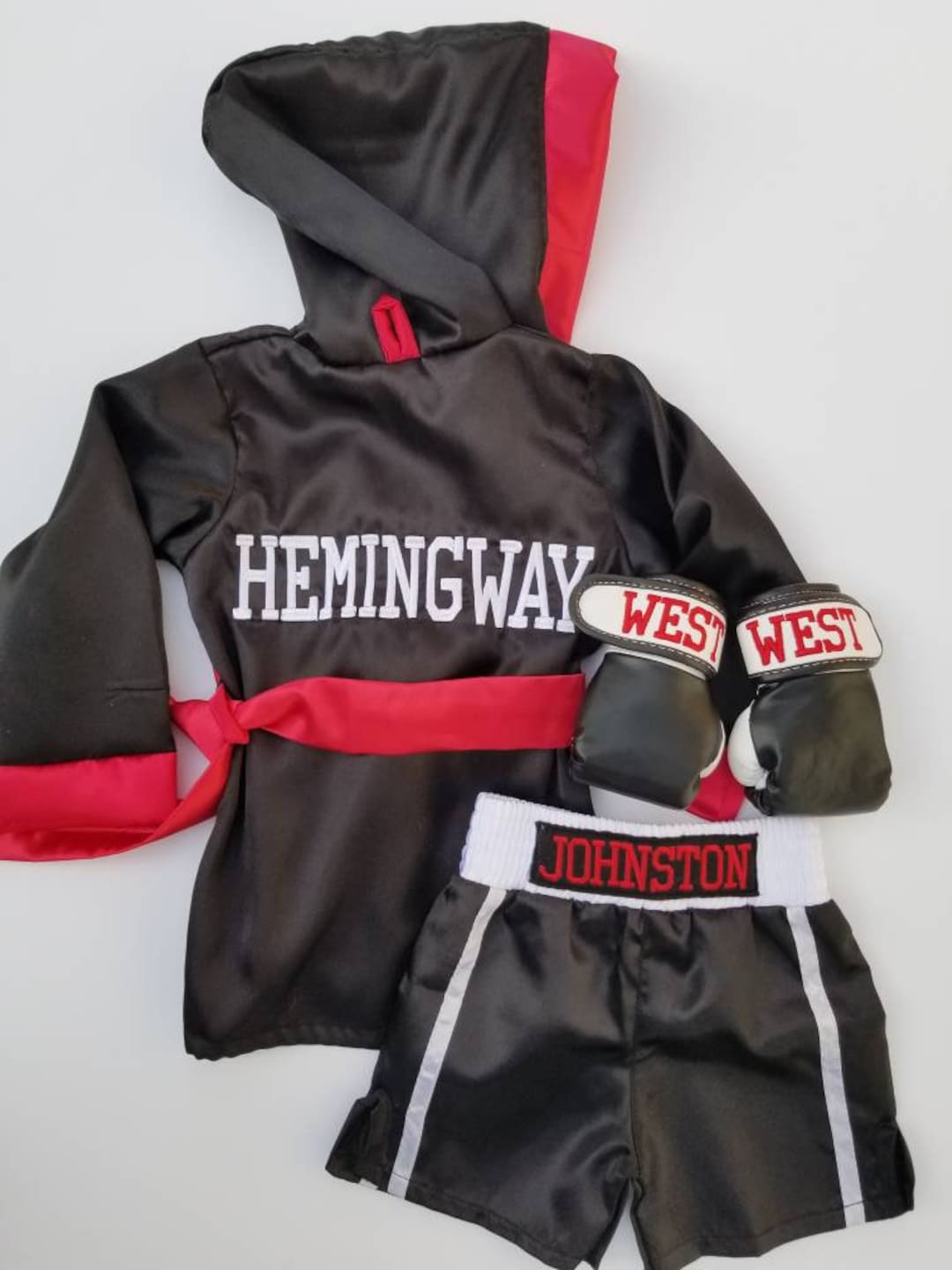 Custom Kids Boxing Fighter Set: Personalized Robe, Shorts, and Gloves ...