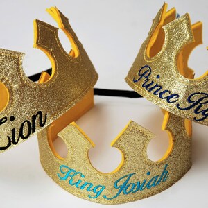 Personalized King Crown/ Knight Crown/prince Crown/ Felt Crown - Etsy