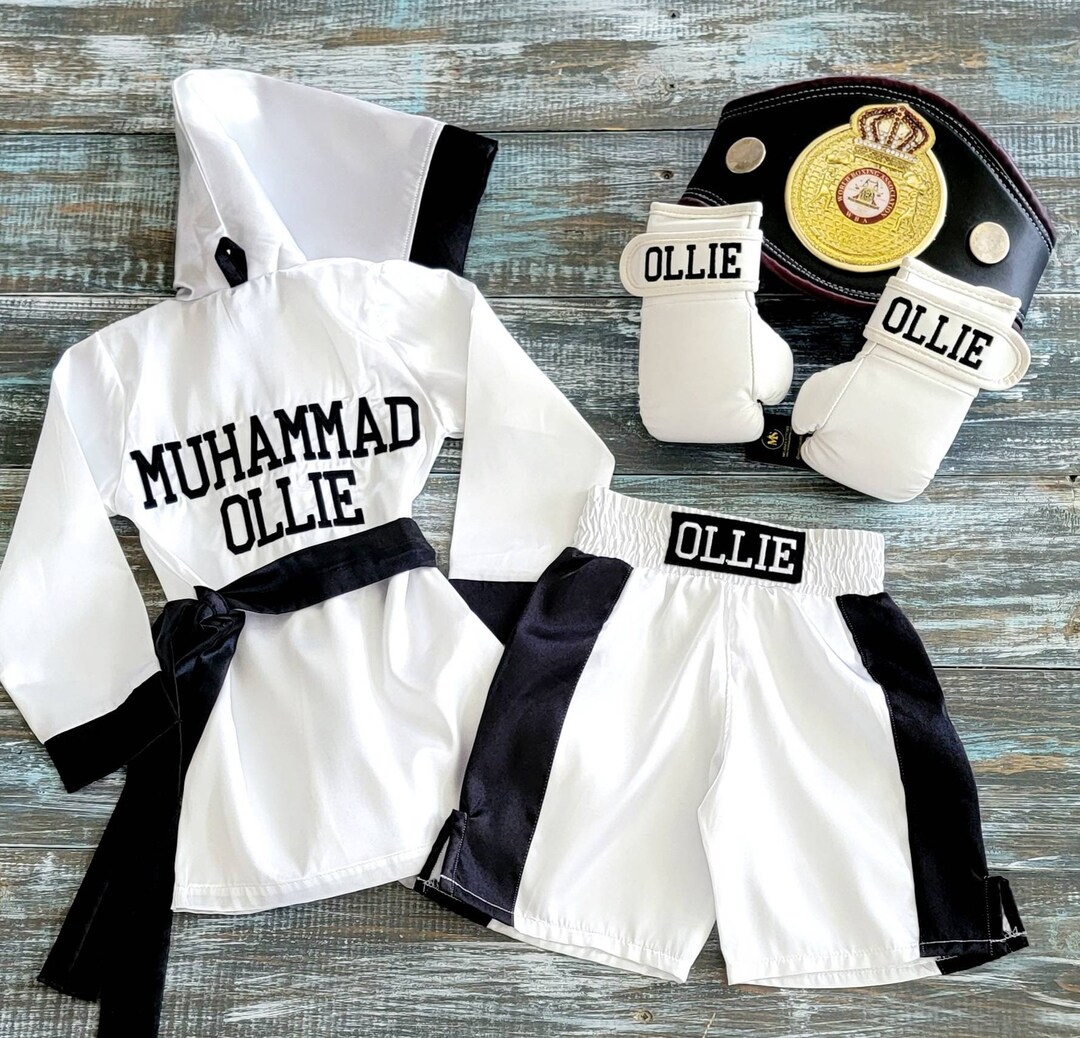 Baby Boxing Costume: Personalized Robe, Shorts, and Wearable Gloves - Etsy