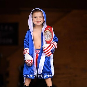 Ready to Ship - Kids Boxing Costume Set: Robe, Shorts, Gloves (2T, 3T ...