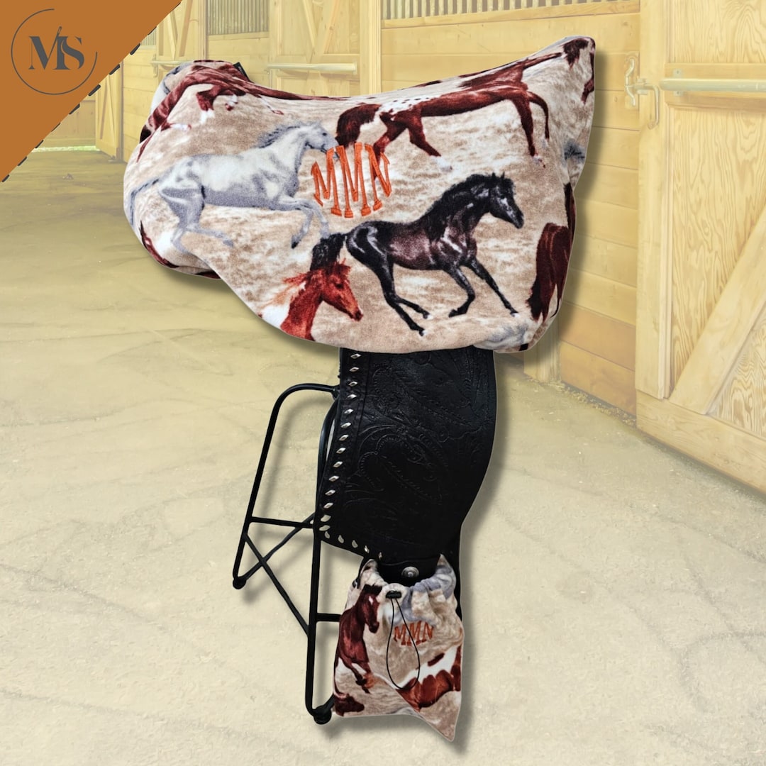 Personalized Fleece Saddle Cover for Western, Australian, and Cowboy ...