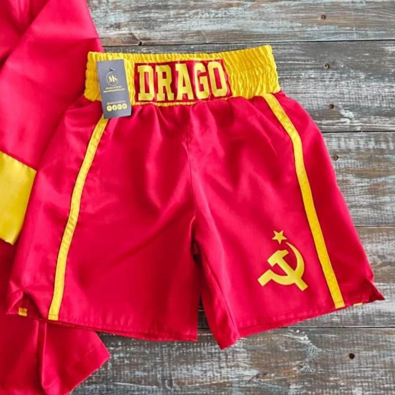 Ivan Drago Youth Boxing Set | Personalized Robe Shorts Gloves ...