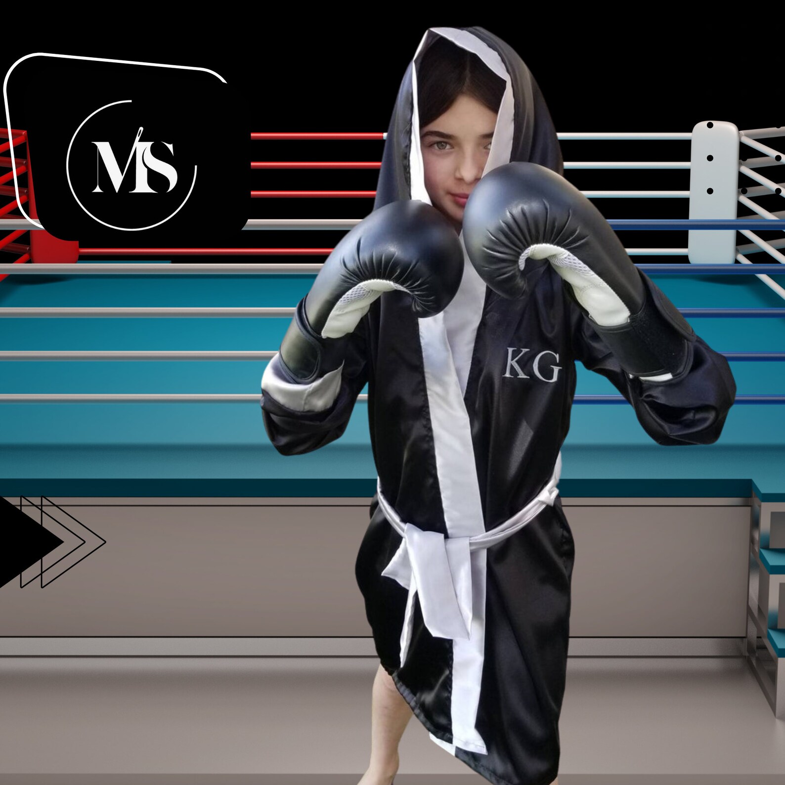 Personalized Adult & Youth Boxing Set: Robe, Trunks, and Gloves - Etsy
