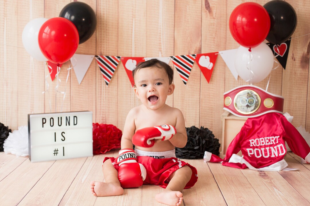First Birthday Baby Boxing Champion Set Knockout Celebration - Etsy