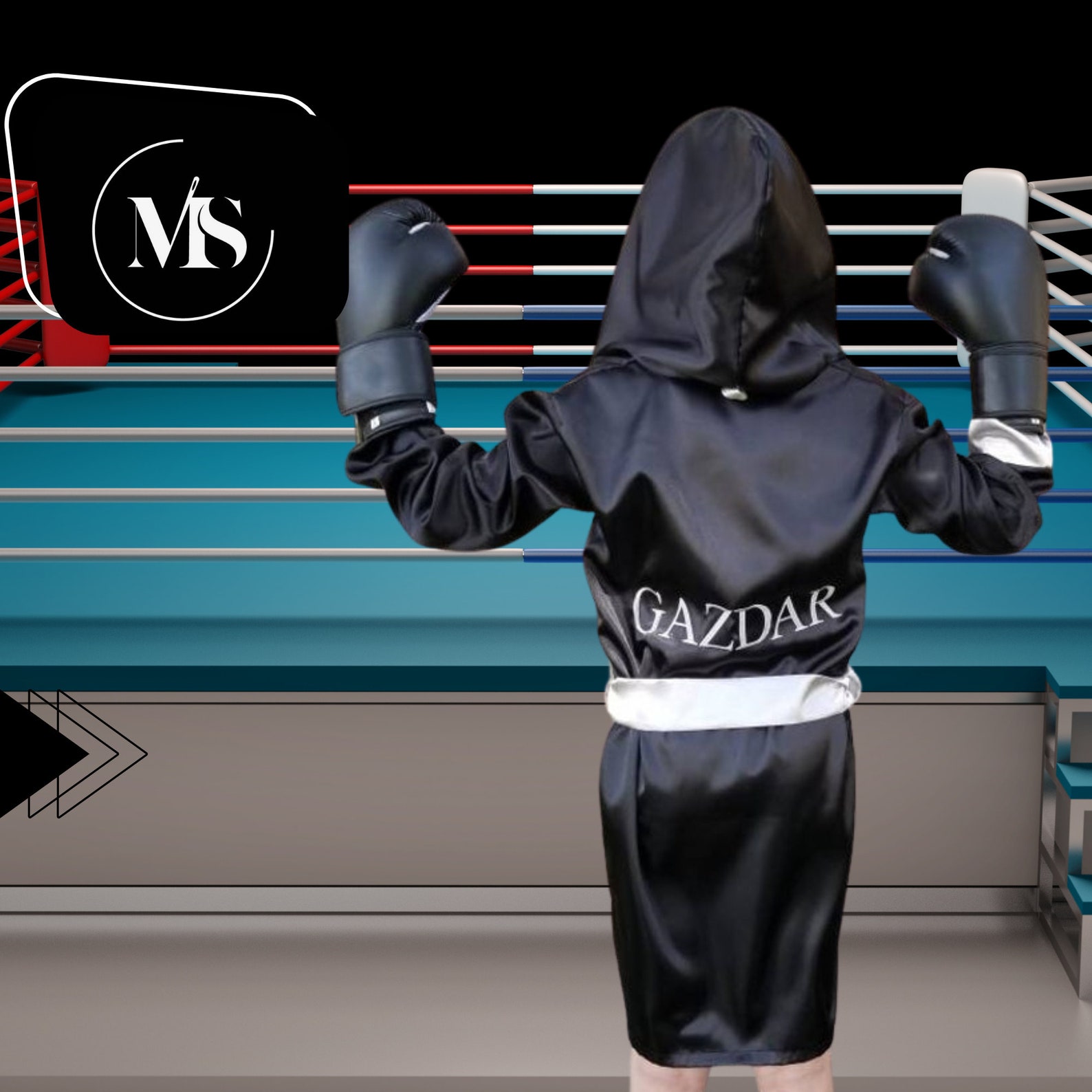 Personalized Adult & Youth Boxing Set: Robe, Trunks, and Gloves - Etsy