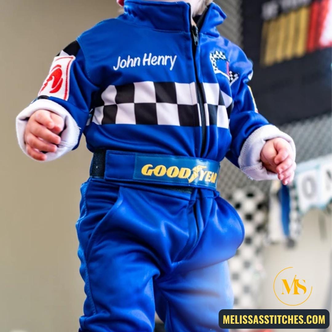 Kids Racing Suit Costume – Baby Driver Race Suit, Personalized Pilot ...