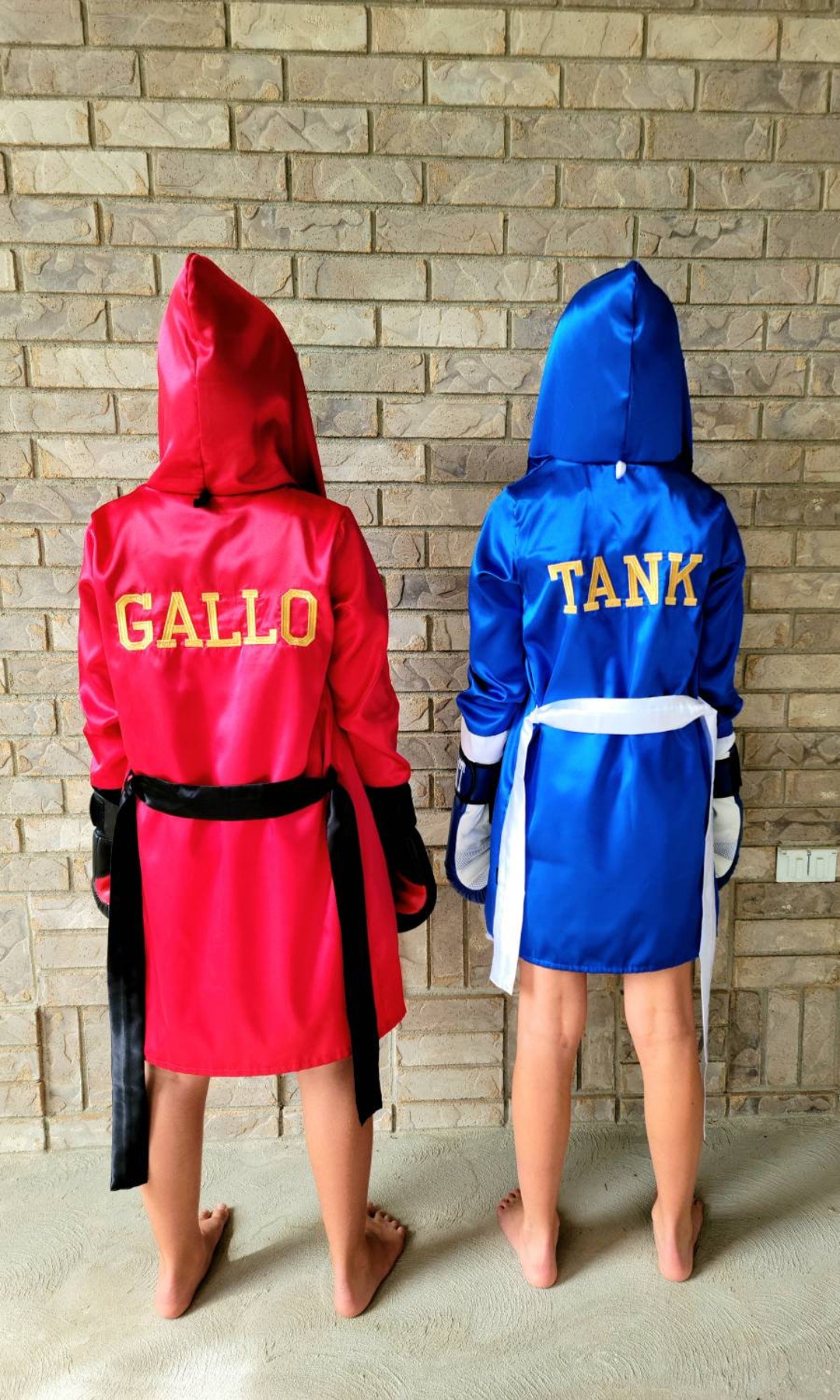 Complete Boxing Fighter's Attire: Robe, Shorts, and Gloves Set - Etsy