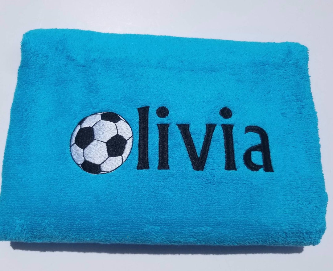Soccer Towels Personalized Large Size Bath Towel With Your - Etsy