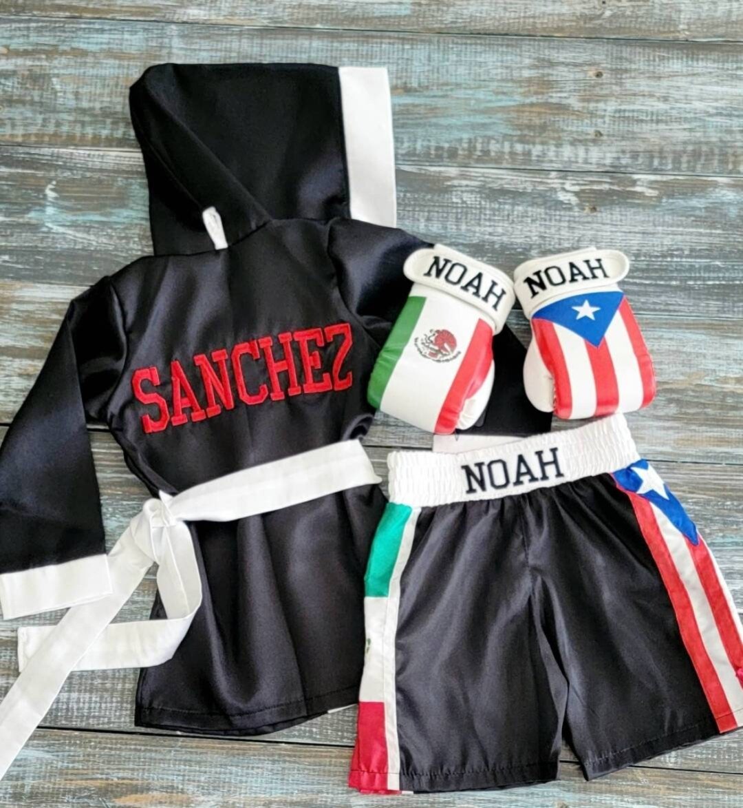 Mexico/puerto Rico Baby Boxing Set: Gloves, Shorts and Gloves - Etsy