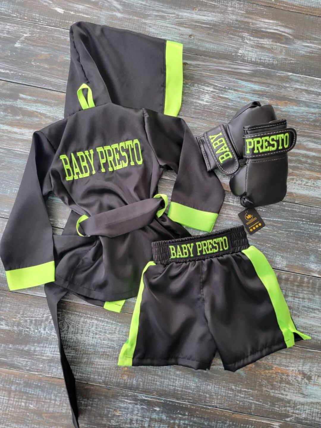Personalized Baby Boxing Set: Robe, Shorts, and Gloves - Etsy