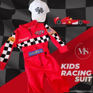 Kids Car Racing Suit, Driver Racing Suit, Pilot Suit, Baby Race Suit ...