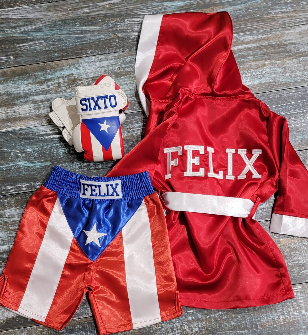 Puerto Rico Baby Boxing Set: Personalized Robe, Shorts, and Wearable ...