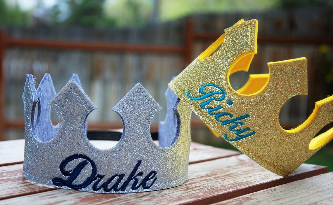 Personalized King Crown/ Knight Crown/prince Crown/ Felt Crown - Etsy