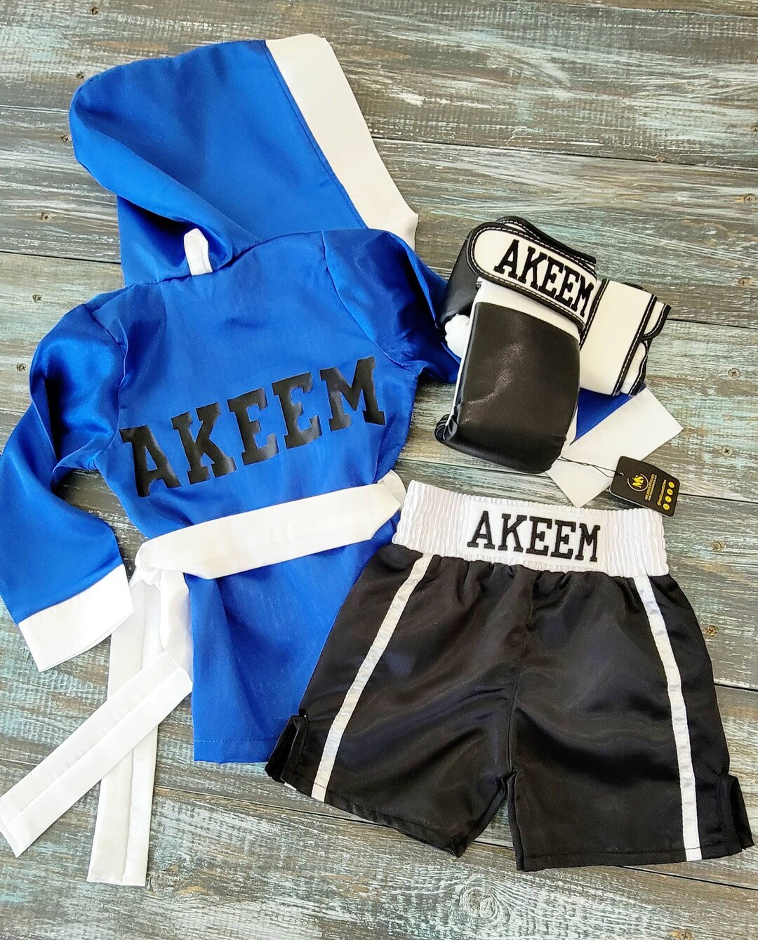 Personalized Baby Boxing Set: Robe, Shorts, and Gloves - Etsy
