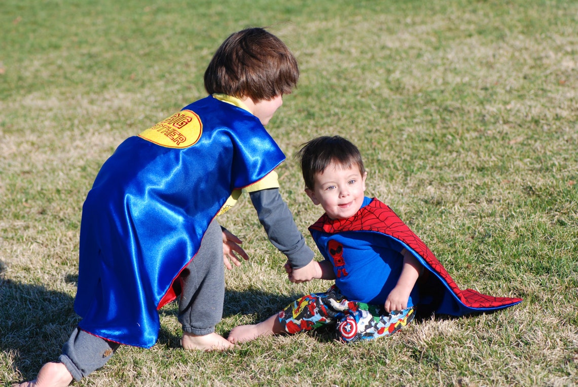 Big Brother Cape/ Super Brother Cape/ Reversible Cape/ Super Hero Cape ...